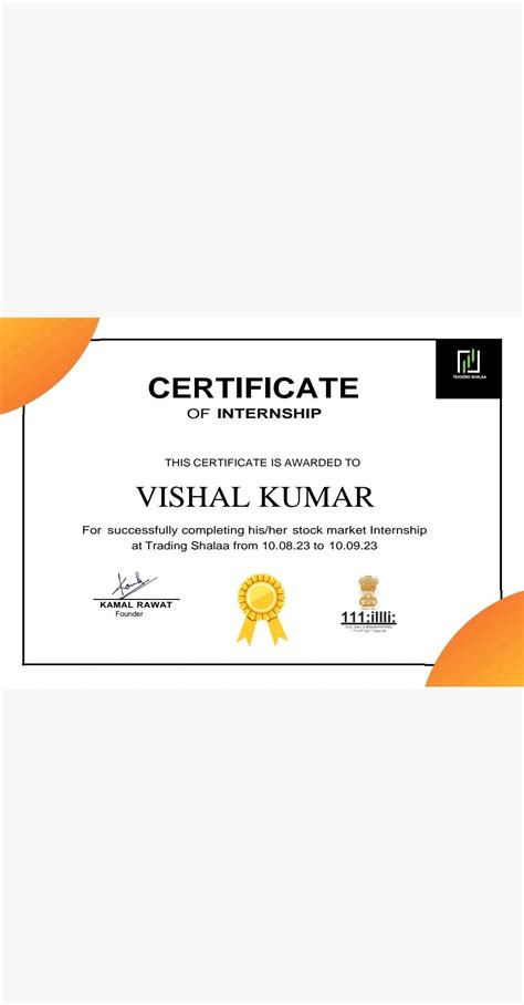 Vishal Kumar On Linkedin Internship Careergrowth Tradingshalaa