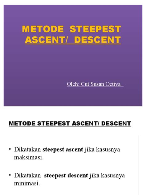 Metode Steepest Ascent Pert Ke 6 Pdf