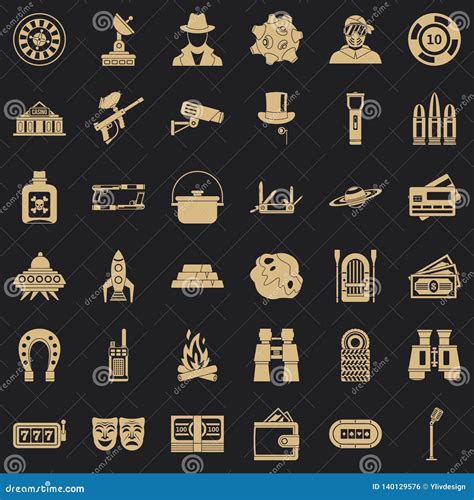 Adult Games Icons Set Simple Style Stock Vector Illustration Of Boat Games 140129576