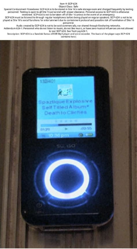 Item SCP 624 Object Class Safe Special Containment Procedures SUP Is To Be Stored In Site 16 S