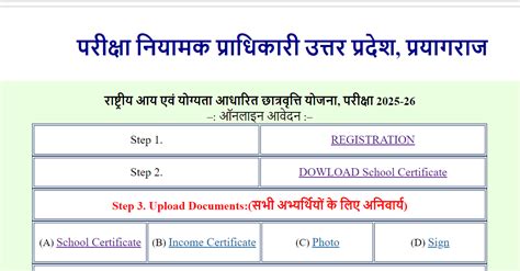 Up Nmms National Income Merit Based Scholarship Scheme For Class 8th