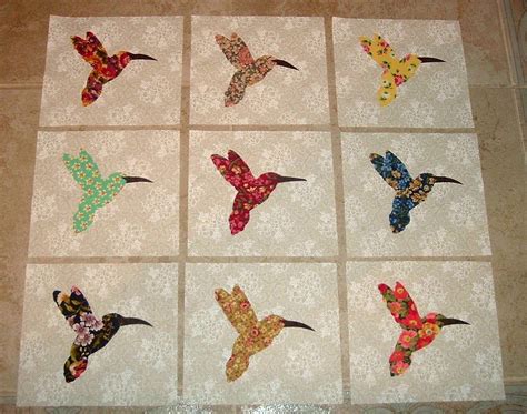 9 Hummingbird Quilt Top Blocks Via Marsyes Quilt Shop On Etsy