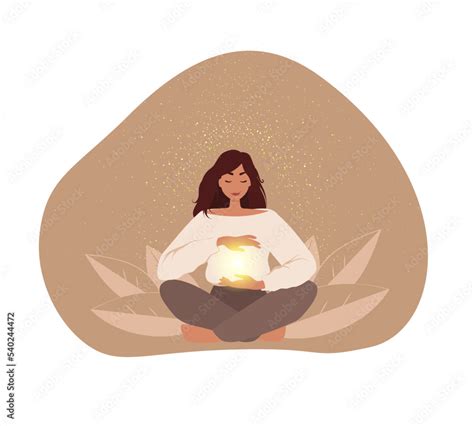 Reiki Healing Energy Woman In Pose Lotus Energy Worker Practicing