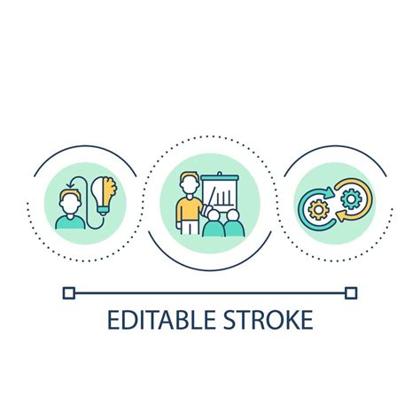 Instructor Led Learning Option Loop Concept Icon Training Course With Highly Trained Teacher