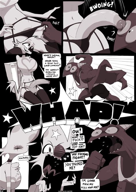 Rule 34 2boys Angel Dust Hazbin Hotel Balls Breasts Bruised Eye