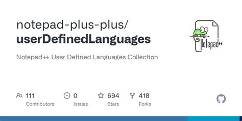 Userdefinedlanguagesudl Listmd At Master · Notepad Plus Plususerdefinedlanguages · Github