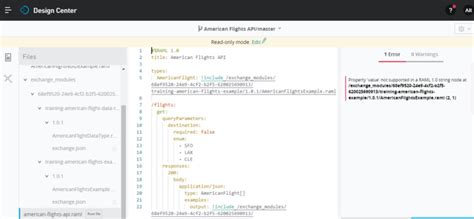 i am getting property value not supported in a raml 1 0 string node while importing