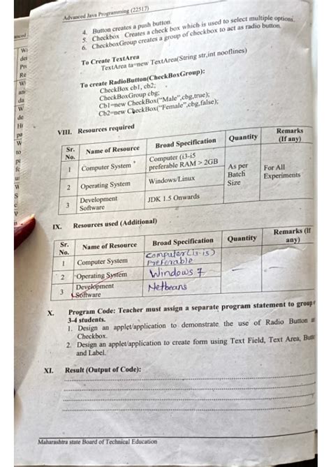 22517 Advanced Java Programming Ajp Solved Lab Manual Pdf Manual Answer