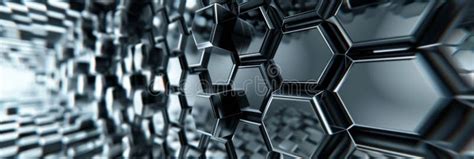 A Mesmerizing Kaleidoscope Of Hexagons Rotating And Shifting In An Abstract Formation Stock