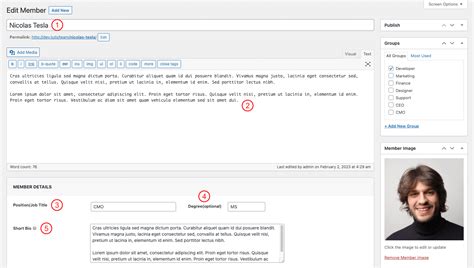 Team Member Fields Wp Team