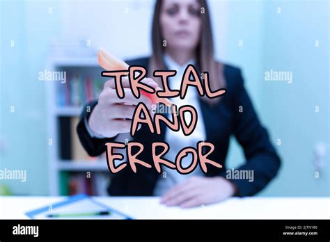 Text Caption Presenting Trial And Error Word For Lear Something By Trying To Do It And Making