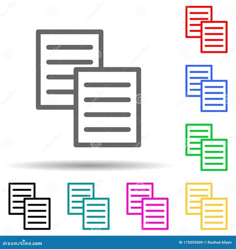 Copy Character Multi Color Style Icon Simple Thin Line Outline Vector Of Web Icons For Ui And