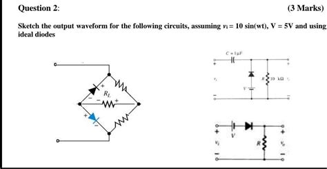 Solved Sketch The Output Waveform For The Following