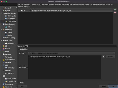 Import A Raster Into Qgis From Jmars Jmars Java Mission Planning