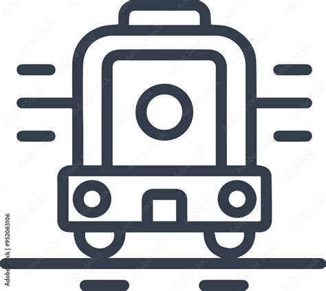 Vetor De 달리는 기차를 묘사한 간단한 아이콘 이미지 Do Stock Adobe Stock