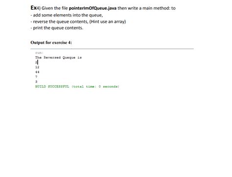 Solved Ex4 Given The File Pointerlmofqueuejava Then Write
