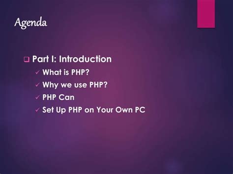 Php Comprehensive Overview Ppsx Web Development Internet