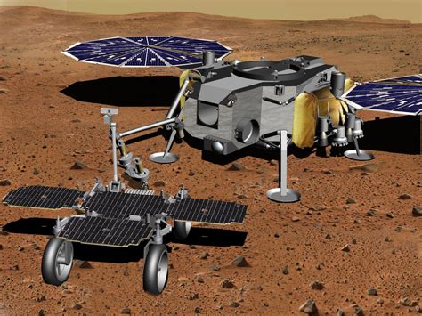 Robotic Arm Transferring Tubes From Fetch Rover To Lander Artist S Concept NASA Jet