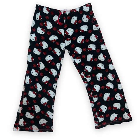 🖤 Fluffy Hello Kitty Pajama Pants In Size Medium Depop