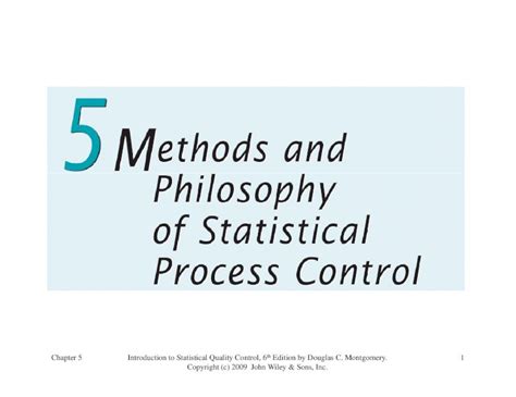 Pdf Chapter 5 Introduction To Statistical Quality Control 6th Noordinsch05 Revpdf