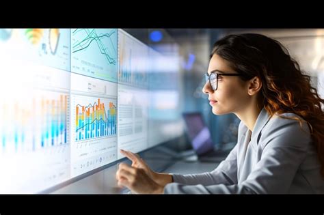 Premium Photo Analyst Women Looking At Kpi Data