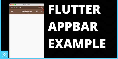 Flutter Appbar Example Dev Community