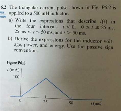 Solved The Triangular Current Pulse Shown In Fig P Is Chegg