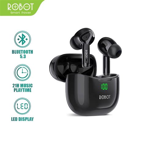 Jual Robot Tws Wireless Earphone Airbuds T30 Plus Original Bt 53 True
