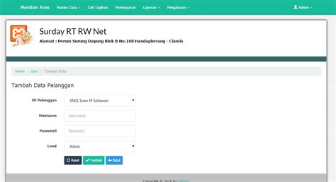 Download Source Code Aplikasi Tagihan Internet
