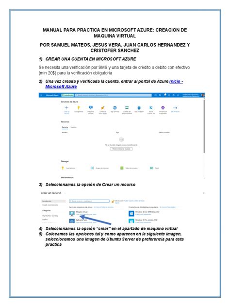 Manual De Microsoft Azure Mv Pdf Cubierta Segura Microsoft