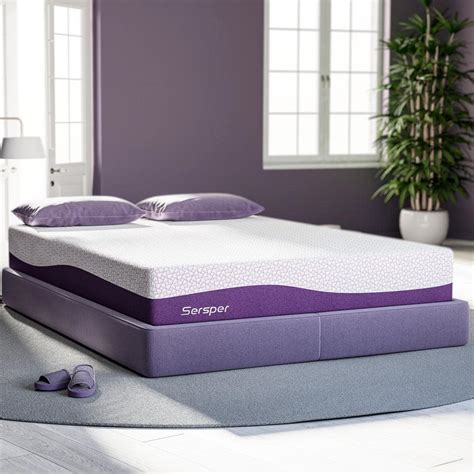 Sersper 8 In Medium Hybrid Bamboo Charcoal Gel Memory Foam Smooth Top