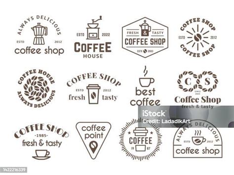 커피 숍 라벨 품질 맛 소박한 배지 콩과 컵이있는 뜨거운 음료 카페 상징 라운드 로고와 배지 에스프레소 아라비카 깔끔한 벡터 아이콘 벡터에 대한 스톡 벡터 아트 및 기타