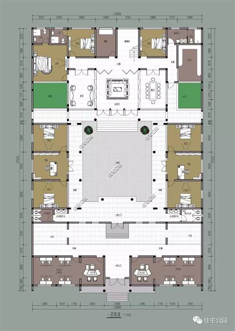 20套新中式合院平面图 20套新中式四合院 25套新中式四合院 第11页 大山谷图库
