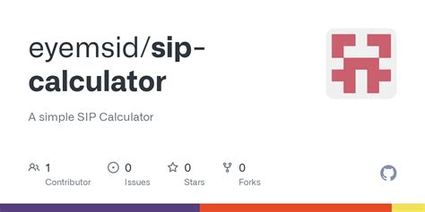 GitHub Eyemsid Sip Calculator A Simple SIP Calculator