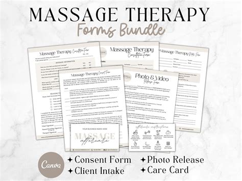 Massage Therapy Forms Massage Intake And Consent Forms Massage Therapist Template Soap Notes
