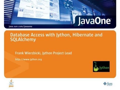 Database Access With Jython Hibernate And Sqlalchemy Oracle