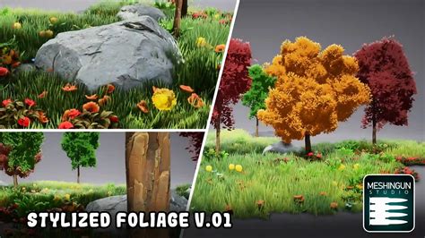 Stylized Foliage Pack V Game Assets Free