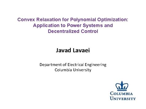 convex relaxation for polynomial optimization application to power