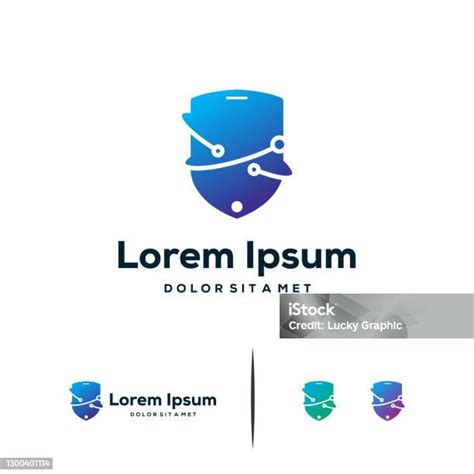 테크놀로지 쉴드 로고 디자인 컨셉 벡터 쉴드 보안 로고 템플릿 문장에 대한 스톡 벡터 아트 및 기타 이미지 문장 테크놀로지