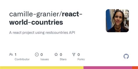 Github Camille Granierreact World Countries A React Project Using
