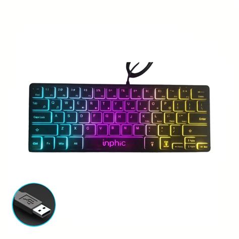 INPHIC Z 920 RGB Gaming Keyboard 64 Keys Keypad Keyboard Multi Color RGB Illuminated Backlit