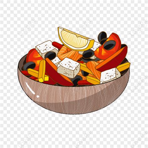 클래식 비네 그레트 샐러드 일러스트 클립 아트야채연어 Png 일러스트 무료 다운로드 Lovepik