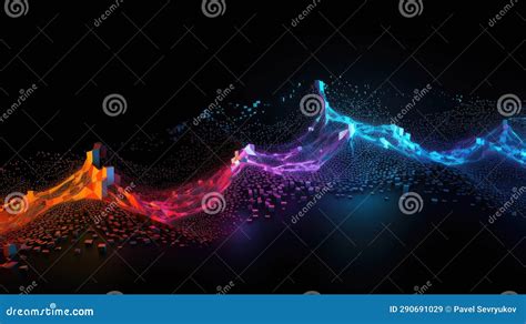 Data Dataflow Convergence Representation Stock Illustration Illustration Of Base Duotone