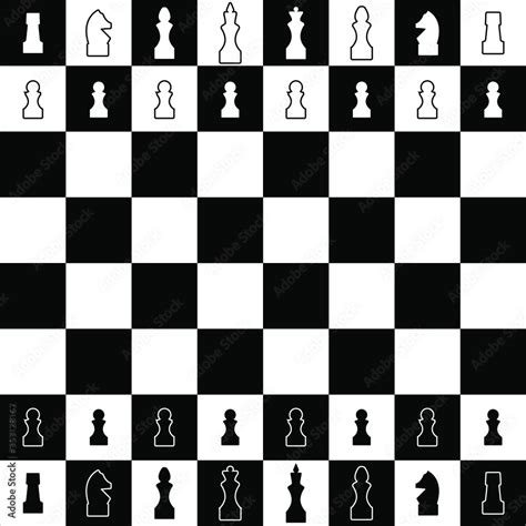 Chess Game Arrangement Top View Chessboard Placement With Chess Pieces