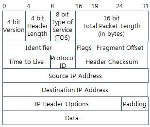 IPv4의 네트워크 패킷 구조와 각 필드의 역할