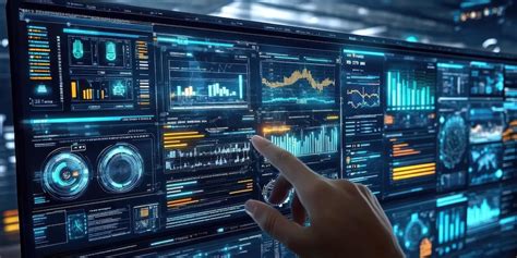A Futuristic Interface Displaying Data Analytics And Visualizations