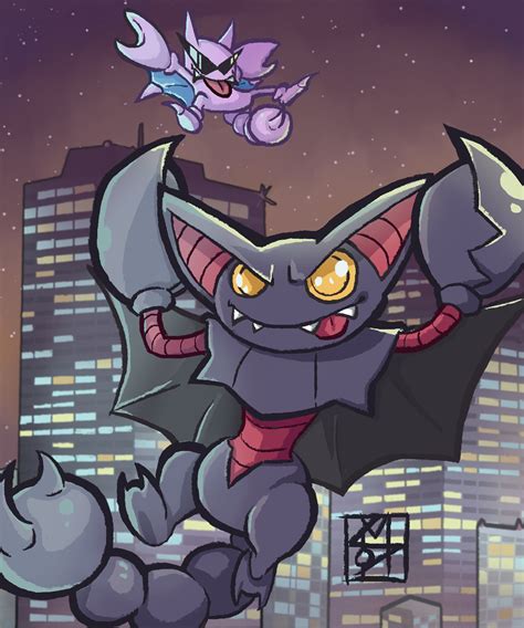 Smo Ny Gliscor Nintendo Pokemon Highres Bat Wings Building City Cityscape Gen 4 Pokemon
