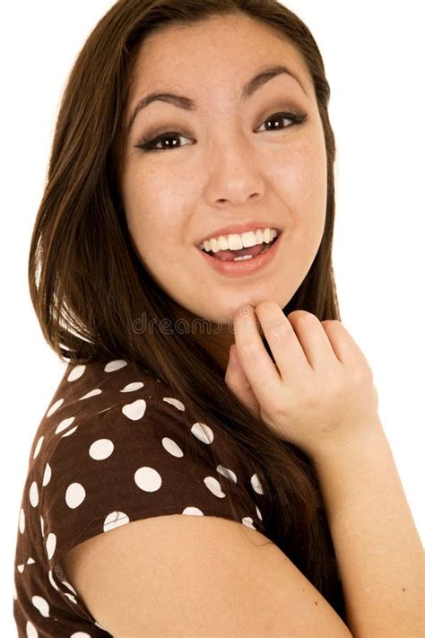 Asian American Teen Girl Portrait Close Up Happy Stock Image Image Of