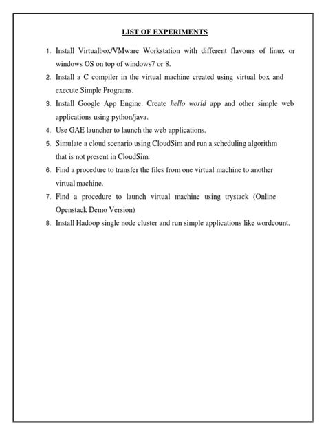 Cclab Manual 1 Pdf Cloud Computing Apache Hadoop