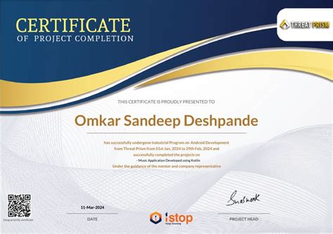 Omkar Deshpande On Linkedin Certificate Androiddevelopment Kotlin